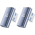 Amazon.co.jp: USB 3.1 Gen2 アダプタ L字型 2個セット Suptopwxm USB L字 USB L型 タイプA オス メス 10Gbps 高速データ伝送アダプタ ...