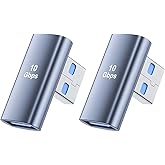 Amazon.co.jp: USB 3.1 Gen2 アダプタ L字型 2個セット Suptopwxm USB L字 USB L型 タイプA オス メス 10Gbps 高速データ伝送アダプタ ...