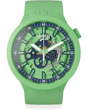 Amazon.co.jp: [スウォッチ] 腕時計 FRESH SQUEEZE BIG BOLD SB01G101 グリーン : ファッション
