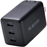 Amazon | エレコム 充電器 Type-C 2ポート 65W USB PD対応 PPS対応 QC3.0対応 Magsafe3対応 折りたたみ式プラグ 【 iPhone16 15 iPad ...