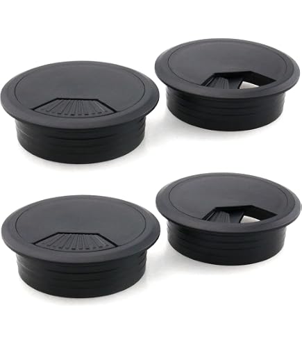 Floor Cord Covers For Wires 20Pack 2\" Black Desk Grommet, HNBun Wire ...