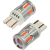 Amazon.co.jp: Takenous トラック野郎御用達 竹村商会 S25 LED ダブル クルクルテール レッド 12v 24v 180度段違いピン BAY15d : 車＆バイク