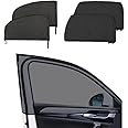 Amazon | Alikato 車用サンシェード 4枚 車用 網戸 防蚊ネット 車中泊 カーテン 虫よけ 紫外線対策 日よけ 遮光 断熱 ...