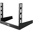 Tecmojo 8RU 19 inches Desktop Open Frame Rack, 2 Post Network Rack with ...