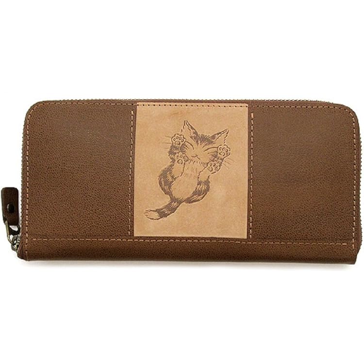 Amazon | [わちふぃーるど] ダヤン 本革 にゃんキュー 折財布 | わちふ