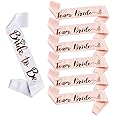 Alledomain 7Pcs Team Bride Sash Set - 1 White Bride to Be Sash & 6 Team ...