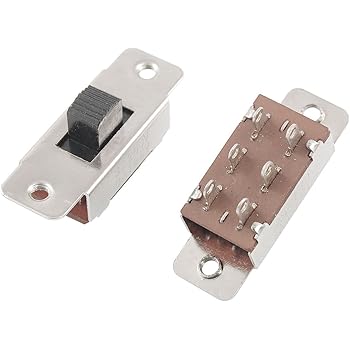Amazon.co.jp: uxcell スライドスイッチ オン/オフ/ 3ポジション DPDT 2P2T PCB パネル 6A / 125V 3A / 250V AC 5個: DIY・工具・ガーデン