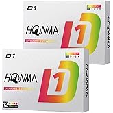 Amazon.co.jp: 【3ダースセット】本間ゴルフ D1 ボール ゴルフボール 2024年モデル BT2401 マルチカラー (36球) 公認球 ※オリジナルショップカード付き ...