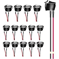 10 Pcs SPST Snap-in ON-Off 2 Pin Round Snap Rocker Boat Switch Black AC ...