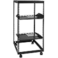 VEVOR 20U Open Frame Server Rack, 15''-40'' Adjustable Depth, Free ...