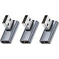 Amazon.co.jp: USB 3.1 Gen2 アダプタ L字型 3個セット Suptopwxm USB L字 USB L型 タイプA オス メス 10Gbps 高速データ伝送アダプタ ...
