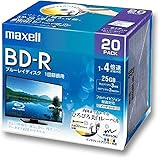 Amazon | maxell 録画用 BD-R 標準130分 4倍速 ワイドプリンタブルホワイト 10枚パック BRV25WPE.10S | マクセル(maxell) | ブルーレイBD-R 通販