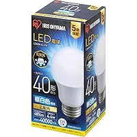 Amazon | 【E26】アイリスオーヤマ LED電球 40W形相当 電球色 口金直径26mm 広配光 2個パック 密閉器具対応 LDA4L-G-4T62P | アイリスオーヤマ(IRIS ...