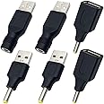 Amazon.co.jp: Xiatiaosann 6 個 USB - DC ジャック電源アダプタ 4.0×1.7mm USB 2.0 A オス - DC メス コネクタ DC 5V バレル ...