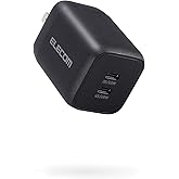 Amazon | エレコム 充電器 Type-C 2ポート 65W USB PD対応 PPS対応 QC3.0対応 Magsafe3対応 折りたたみ式プラグ GaN採用 【 iPhone16 ...