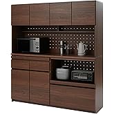 Amazon｜LOWYA ロウヤ 食器棚 キッチン収納 キッチンボード 半完成品 棚 日本製 収納 ダストボックス グレー 幅160cm｜食器棚 オンライン通販