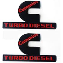 Autocollant Rouge Cummins Cummins Badge 2 Cummins Diesel Power Badges