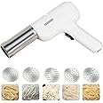 Amazon | Tonain手持ち式自動製麺機、3/5型付き家庭用DIY電動製麺機、シンプル、ポータブル、お手入れ簡単。 (モールド5種（白）) | Tonain | パスタマシン