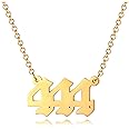 VLINRAS Angel Number Necklace 111 Necklace for Women Gold Number 111 ...