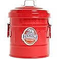Amazon｜ダルトン(Dulton) マイクロ ガベージカン レッド 大人の子供心くすぐる 極小サイズのガベージカン 卓上ふた付きゴミ箱 ブリキ缶 高さ110mm 直径90mm 100 ...