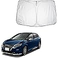 Amazon.co.jp: 車用サンシェード 前面のウィンドウ 日産ノート HE12 E12 E13 2020年12月~ に対応 厚みを増した コンパクト収納 収納袋付 : 車＆バイク