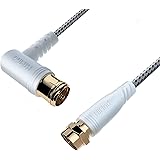 Amazon | HiFind アンテナケーブル 10M OFC無酸素純銅 極細2.5Cテレビアンテナ同軸ケーブル【4K8K放送/BS/CS/地デジ/CATV 対応】ネジ式ケーブル F型 屋内 ...