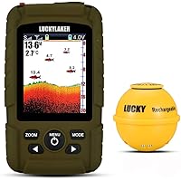 Amazon | LUCKYLAKER 防水 ワイヤレス 魚群探知機 ポータブル カヤック 魚探 海 船 sup 堤防 ボート バス釣り ワカサギ釣り 小型 釣り | LUCKYLAKER ...