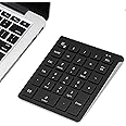 Bluetooth Number Pad for Laptop, Wireless Numeric keypad, 28 Keys Numpad Number Keypad Bluetooth ...
