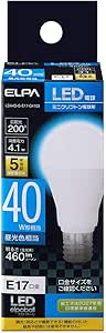 Amazon.co.jp : エルパ LED電球 ミニクリプトン球形 口金E17 40W形 昼光色 5年保証 LDA4D-G-E17-G4103 : ホーム＆キッチン