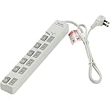 Amazon.co.jp: エルパ (ELPA) スイッチ付タップ 雷ガード コンセント 延長コード LED 横差し 6個口 1m WLS-LY610MB(W) : パソコン・周辺機器