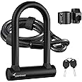 Sportneer Bike Lock: Heavy Duty Anti Theft Bike U Lock with 5ft ...