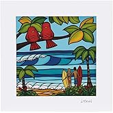 Amazon.co.jp: [ヘザーブラウン ] HEATHER BROWN 絵画 アートプリント ART PRINT RAINBOW SURF レインボーサーフ Mサイズ横 W35.6× ...