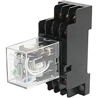 Amazon.co.jp: uxcell リレー DC 24V ソケット付き HH54P 電磁リレー 4PD T 4NO 4NC パワーリレー PYF14A: DIY・工具・ガーデン