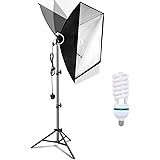 Abeststudio Softbox Lighting Kit, 20"x28"/50x70cm Soft Box Continuous ...