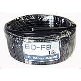 Amazon.co.jp: 同軸ケーブル 5D-FB 15m 四国電線 両端M型コネクター付: 家電＆カメラ