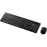 Amazon.co.jp: エレコム ワイヤレスキーボード マウスセット TK-FDM110MKBK 薄型 メンブレン式 抗菌 テンキー付 ブラック : パソコン・周辺機器