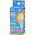 Amazon | オーム電機 LED電球 小形（40形相当/485 lm/4.0W/電球色/E17/広配光210°/密閉器具対応/断熱材施工器具対応） LDA4L-G-E17 AG6 ...