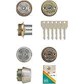 Amazon | 美和ロック(MIWA) U9 シリンダー 錠 PA/PG+LIX 鍵 交換 取替え キー6本 扉厚33～42mm MCY-406 シルバー(ST色) 交換手順書付 | 補助錠・錠前