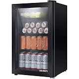 ADVWIN Bar Fridge Portable Fridges Glass Door Mini Beverage ...