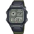 Casio AE1200 Series Black/Green LED Illuminator World Time, Green ...