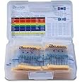 ELEGOO 17 Values 1% Resistor Kit Assortment, 0 Ohm-1M Ohm (Pack of 525 ...