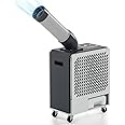 Amazon | Wiytamo 1.7KW スポットクーラー 業務用 強力冷却｜冷房・除湿・送風の3in1機能搭載 移動式エアコン｜工事不要＆24時間タイマー機能付き｜工場・倉庫・ガレージに ...