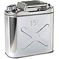 Amazon.co.jp: 5L/10L/15L/20L 緊急用携行缶,軽量 ガソリン携行缶 ノズル付きボトルタイプ 消防法適合品 201ステンレス 鋼板厚0.8mmステンレス業務用 保管用に ...