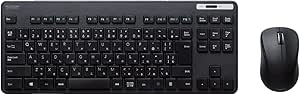 Amazon.co.jp: エレコム キーボード ワイヤレス (レシーバー付属) メンブレン 薄型 コンパクトキーボード マウス付 ブラック TK-FDM109MBK : パソコン・周辺機器
