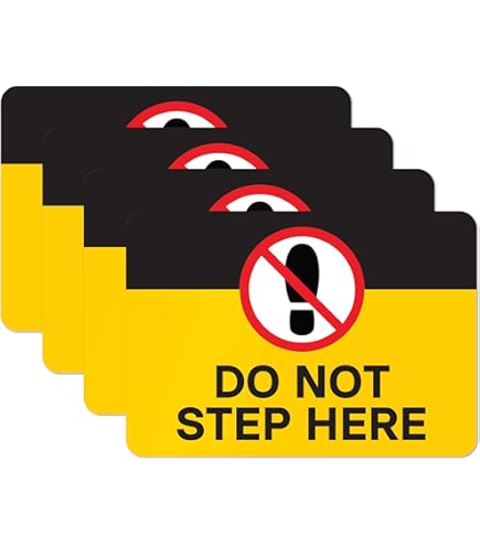Watch Your Step Sign HOMEMAXS 20 Pcs No Step Sticker Labels Safety ...