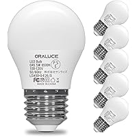 Amazon | ORALUCE LED電球 E26口金 40W相当 昼光色 6500k 5W 450lm 220度広配光 高演色 小型電球 密閉器具対応 調光不可 PSE認証 6個入 ...