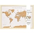 Splosh TVB03 Travel Board World Map, Small, Beige/White : Amazon.com.au ...
