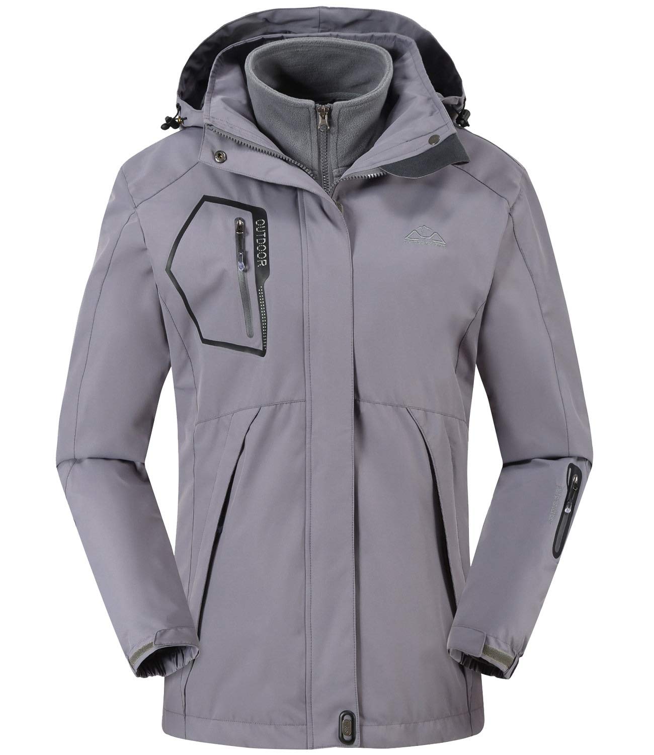 FAXIKIO ジャケット レディース 防寒着 登山服 コート 二着セット 防水防風 防風ジャケ | 永遠のファッション