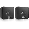 4” Mini Cube Bookshelf Speakers - Paper Cone Driver, 200 Watt Power, 8 ...