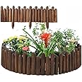 Amazon | REENEW ガーデン フェンス 天然木製 ガーデニング 柵 土留め 根止め 花壇 囲い ガーデンエッジ フェンス 幅120cm高さ15/20/25/30/35/40/45 ...